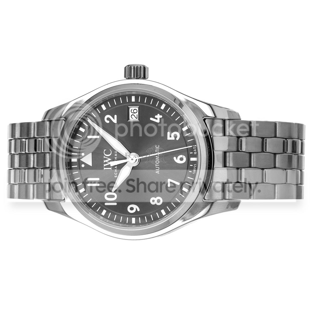 FS- IWC IW3240-02 Pilot Watch 36mm Grey Dial Stainless Steel 3240 ...