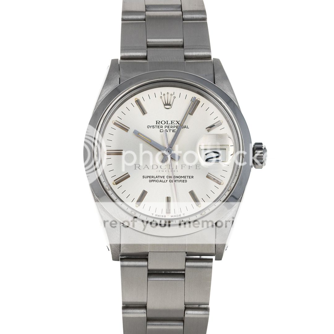 FS- Rolex 15000 Oyster Perpetual Date 8.7 Million Silver Stick ...